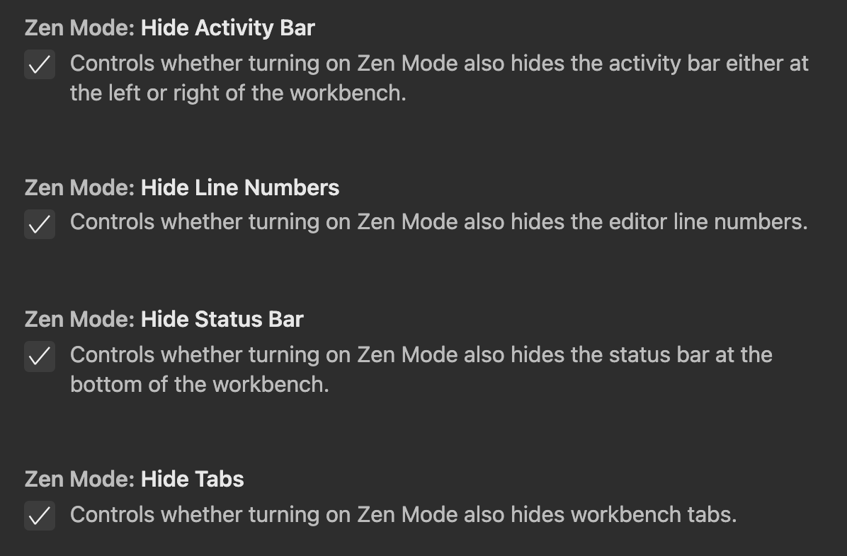Allow hiding VCS diff decorations in gutter in Zen Mode · Issue #122240 · microsoft/vscode · GitHub