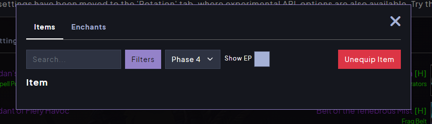 List of off-hands is empty · Issue #3910 · wowsims/wotlk · GitHub