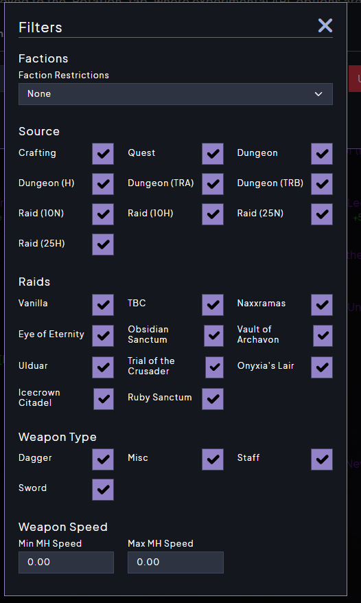 List Of Off Hands Is Empty · Issue 3910 · Wowsimswotlk · Github