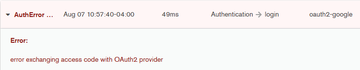 Google: Error exchanging access code with OAuth2 provider · Issue #7119 · realm/realm-java · GitHub