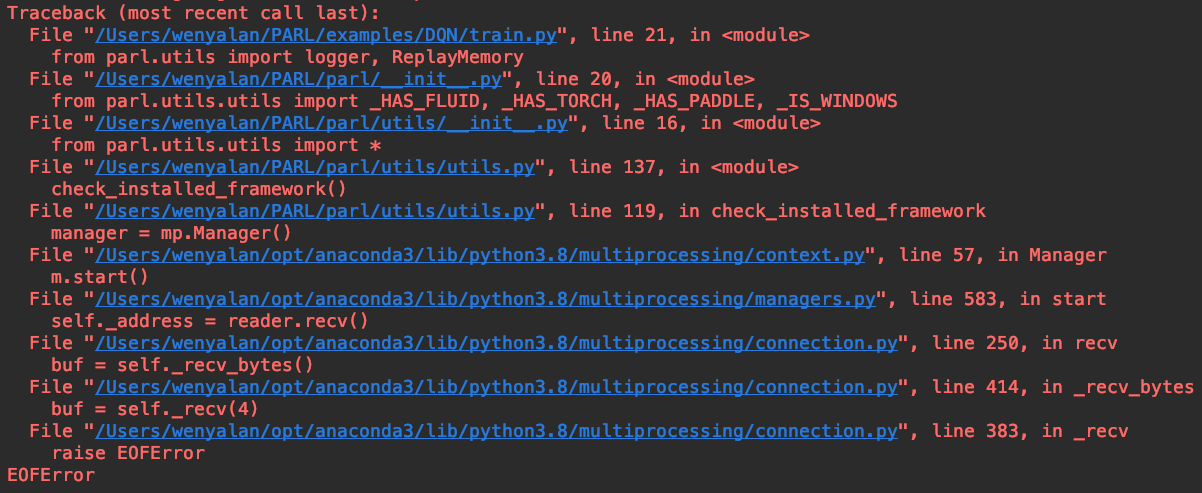 IDE无法运行安装PARL · Issue #1090 · PaddlePaddle/PARL · GitHub