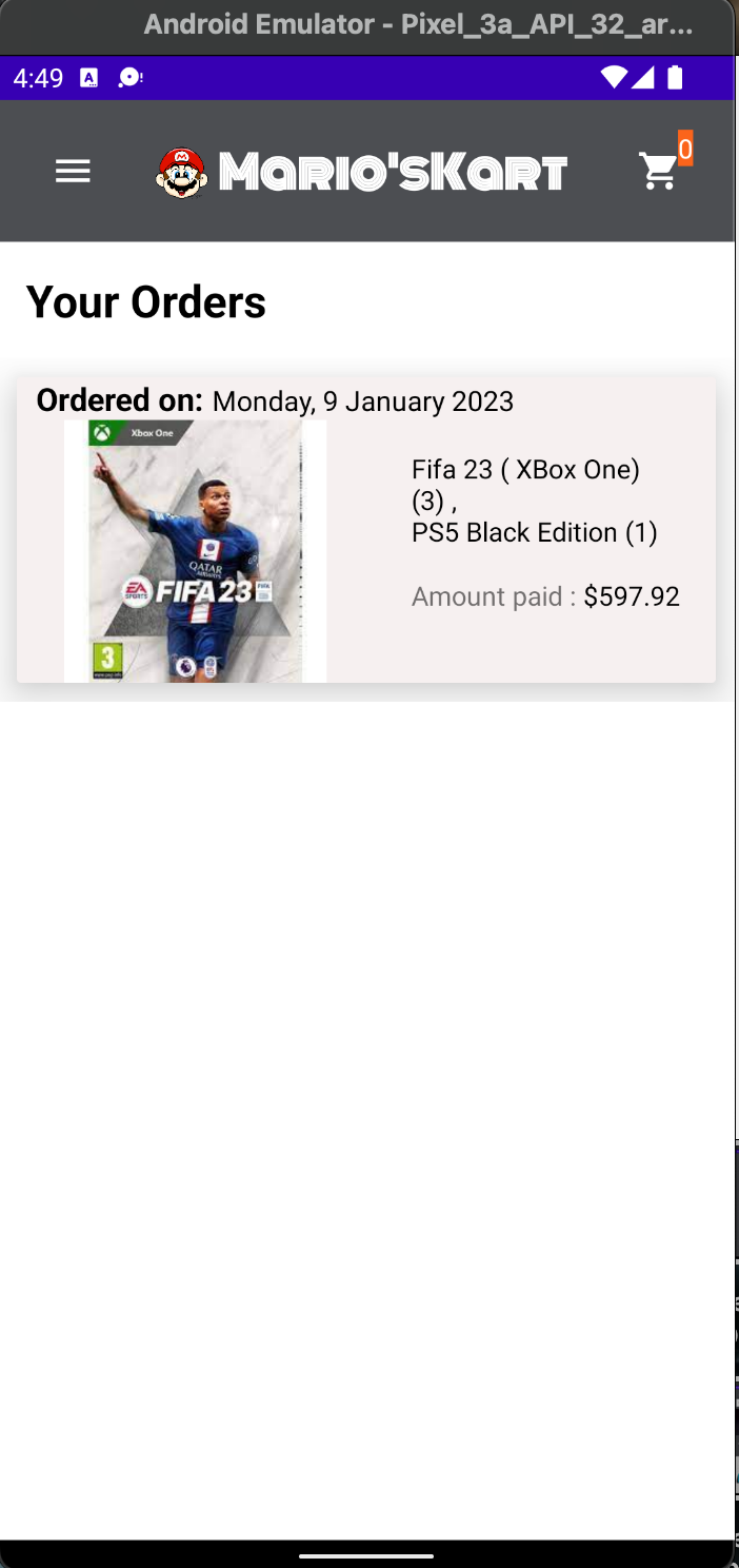 GitHub - shreynaik10/Ecommerce-MariosKart: This is an E-Commerce App ...