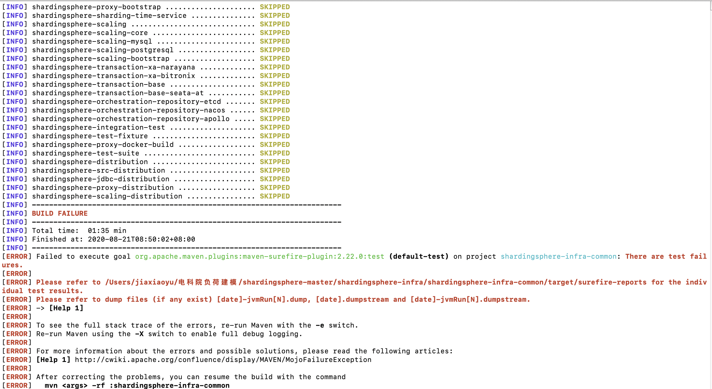 Packaging code will report this error · Issue #6949 · apache/shardingsphere · GitHub