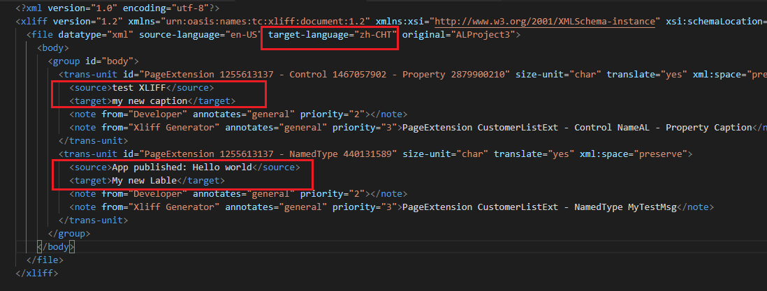 XLIFF translatoins only worked for Caption, not worked for Label ...