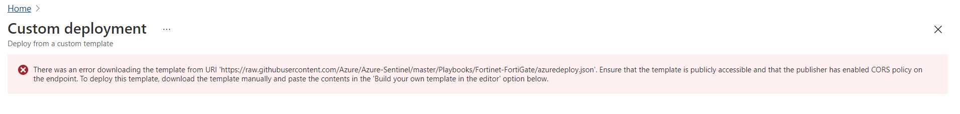Fortigate Playbook Deployment Error · Issue #2280 · Azure/Azure-Sentinel · GitHub