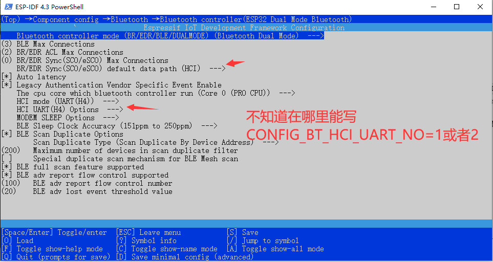 how to setup CONFIG_BT_HCI_UART_NO · Issue #68 · espressif/esp-hosted ...