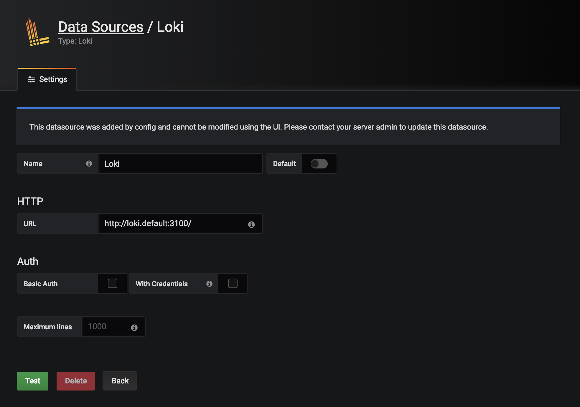 Provisioned Datasource "Loki: Cannot connect to Loki" but manual works fine · Issue #16187 ...
