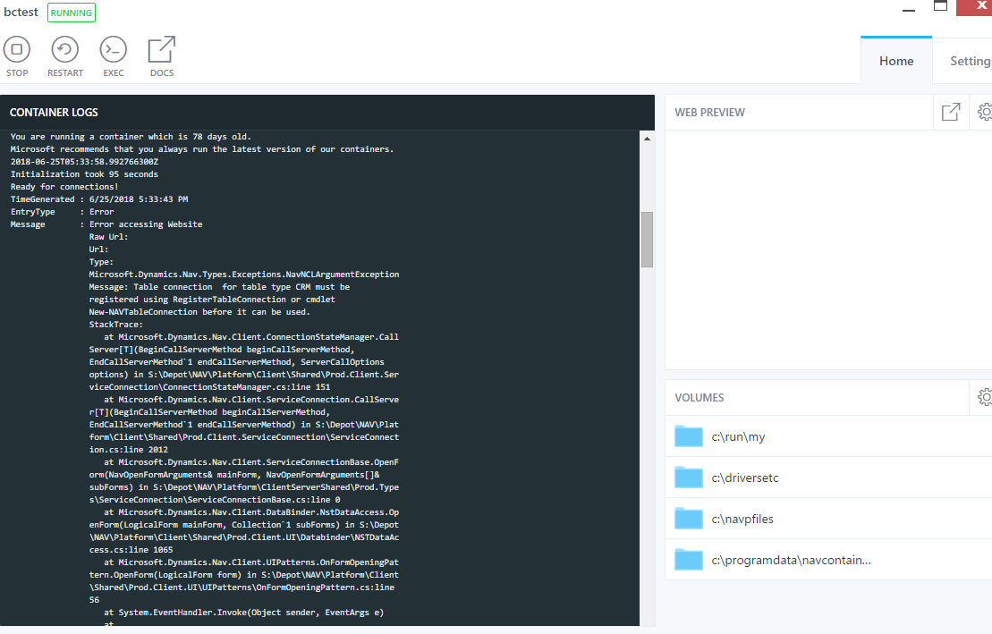 An error occured while sending the request. · Issue #221 · microsoft/nav-docker · GitHub
