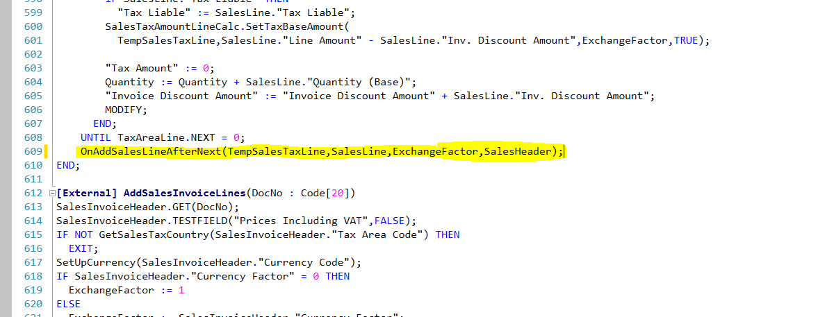 [EventRequest] SalesTaxCalculate.Codeunit.al (codeunit 398 "Sales Tax Calculate") · Issue #7230 ...