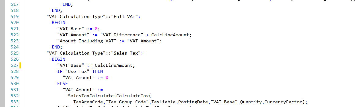 [EventRequest] VatAmountLine.Table.al (table 290 "VAT Amount Line ...