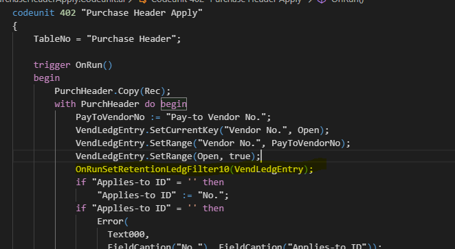 [EventRequest] PurchaseHeaderApply.Codeunit.al (codeunit 402 "Purchase Header Apply") · Issue ...