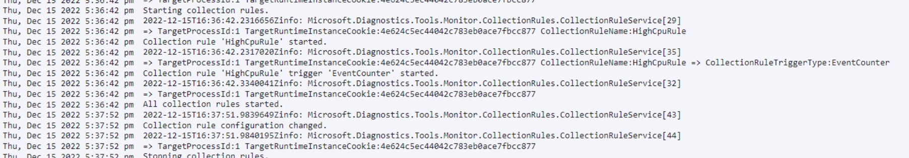 Problem With Getting Dotnet Monitor To Execute Configured Actions On 5658