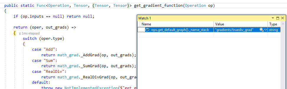 name_scope is cleared once gradient function executed · Issue #164 · SciSharp/TensorFlow.NET ...