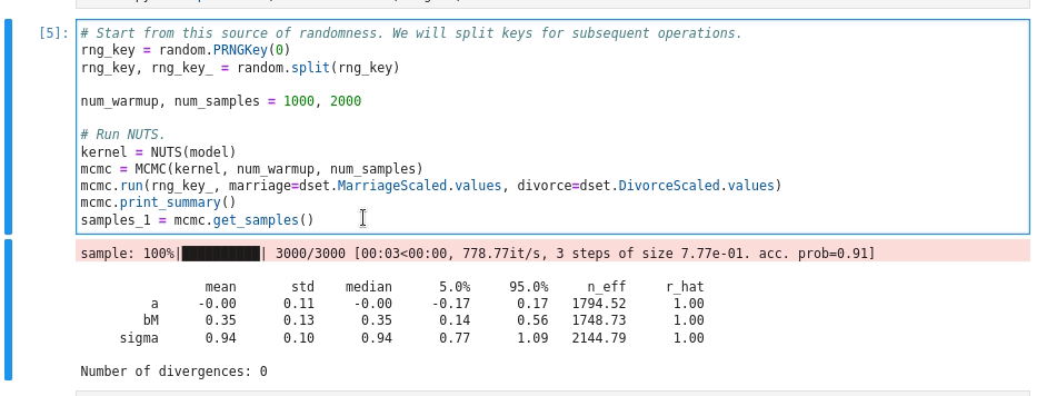 Progress bars only update with num_chains=1 · Issue #1075 · pyro-ppl/numpyro · GitHub