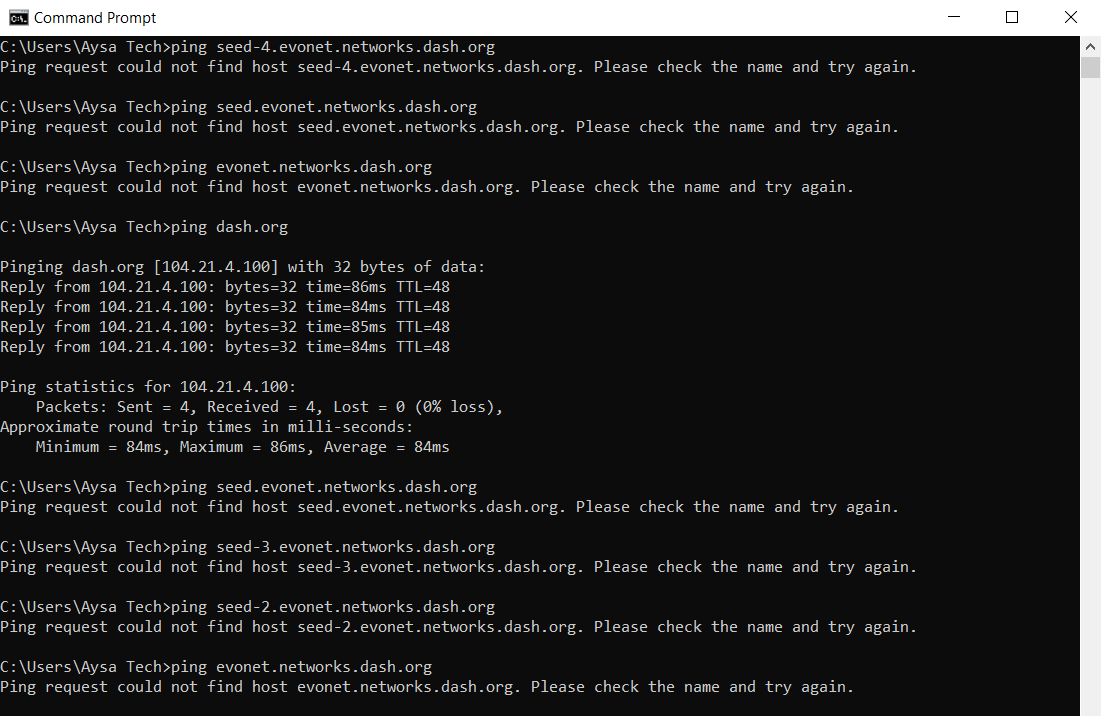 (getaddrinfo ENOTFOUND seed-2.evonet.networks.dash.org · Issue #114 · dashevo/js-dash-sdk · GitHub