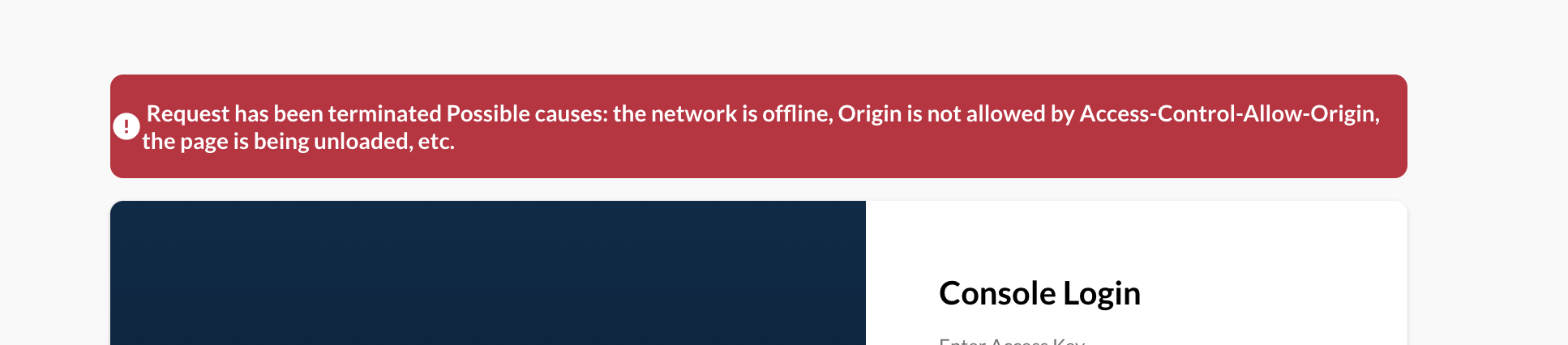Check padding in error messages for login screen · Issue #485 · minio/console · GitHub