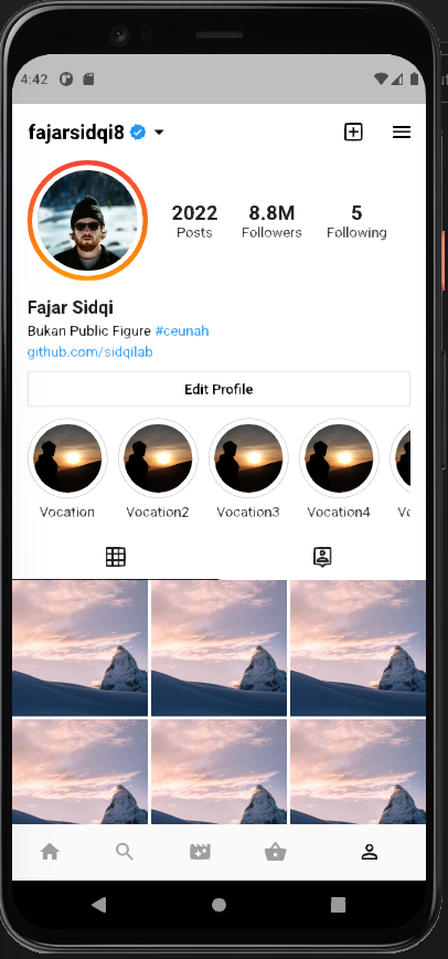 GitHub - sidqilab/Flutter-IG-Profile-UI