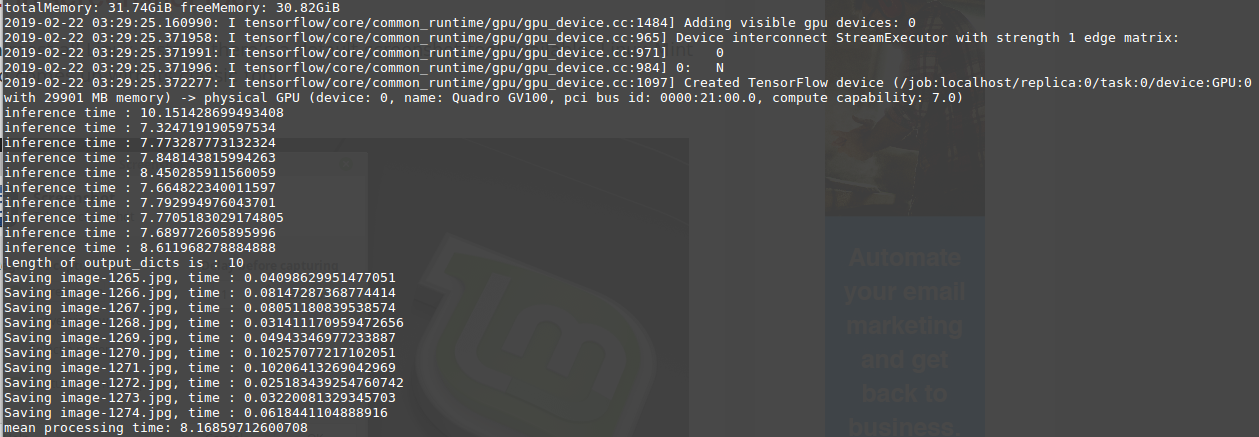 multiple image inference for mask-rcnn runs ~10x slower than faster-rcnn for the same image size ...