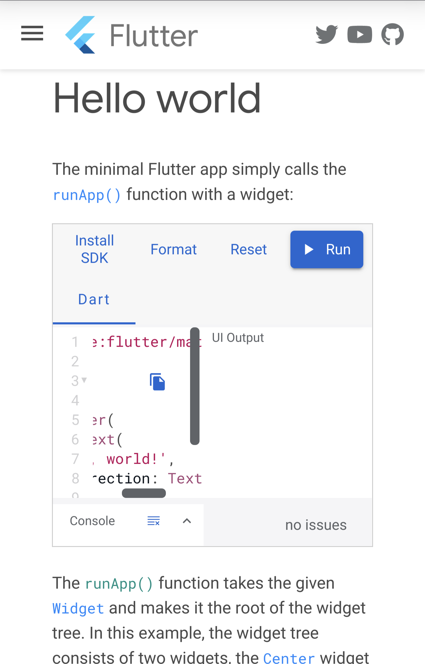 [PAGE ISSUE]: 'Introduction to widgets' · Issue #8488 · flutter/website · GitHub