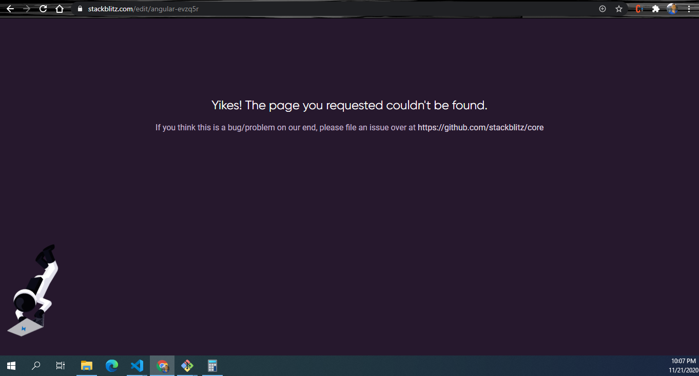 Project not available · Issue #1333 · stackblitz/core · GitHub