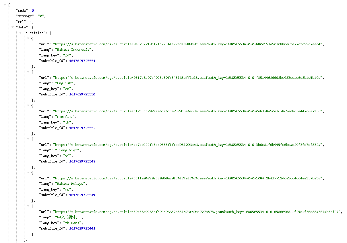 Bilibili.tv download of subtitles not possible to error Unexpected UTF ...