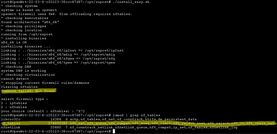 modprobe lists that used by zapret and all depedencies · Issue #140 · bol-van/zapret · GitHub