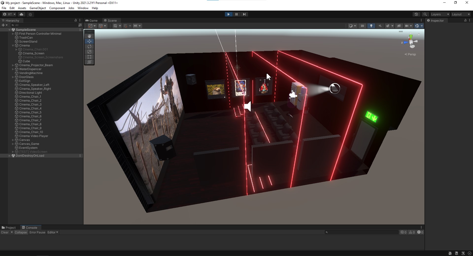 GitHub - ramitammela/MiniCinema3D: 3D Mini Cinema with Video Player, Posters and Customizable Lights