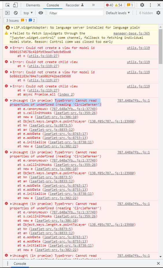 Fail to add a layer of points · Issue #994 · jupyter-widgets/ipyleaflet · GitHub