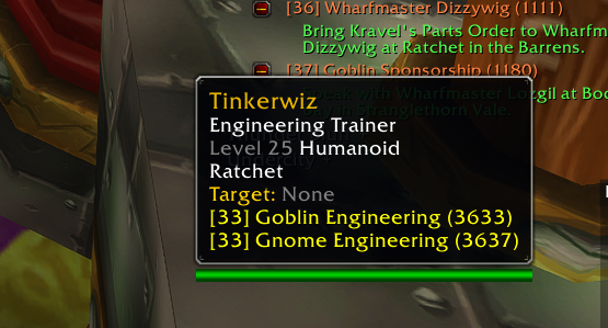 Goblin/Gnome Engineering showing as available · Issue #5048 · Questie ...