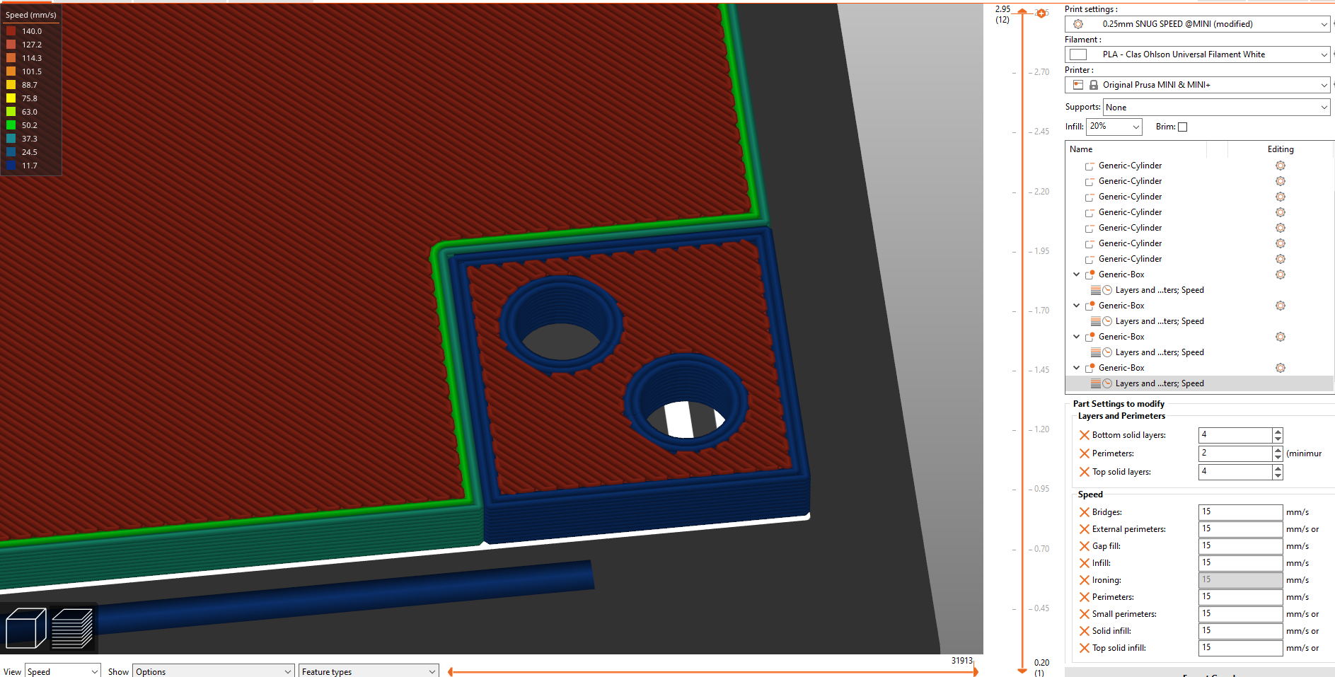 Speed Modifier Doesnt Apply Properly On Several Sections · Issue 9094 · Prusa3dprusaslicer