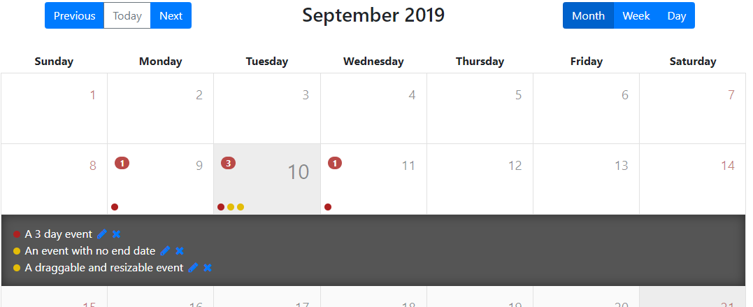 Table days headers does not update when scrolling horizontally on weekly display · Issue #1087 ...