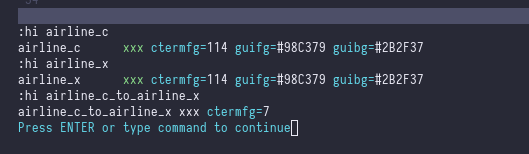 Color issues when using pywal theme · Issue #2056 · vim-airline/vim-airline · GitHub