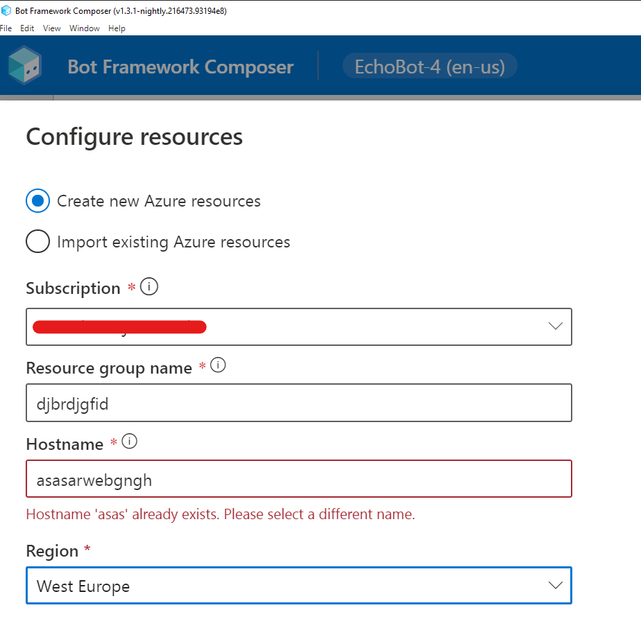 Can't set hostname on Configure Resources in Publishing · Issue #5893 · microsoft/BotFramework ...