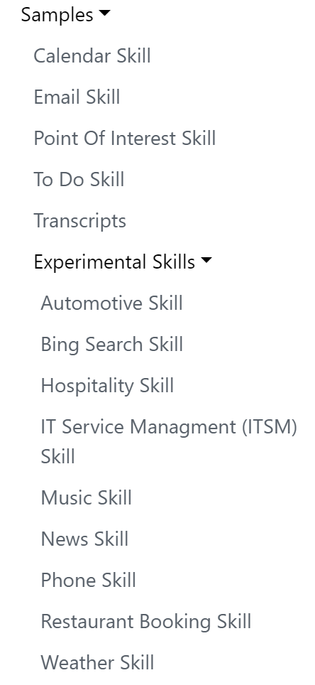 [Docs] Experimental Skills Menu Item not working · Issue #2892 · microsoft/botframework ...