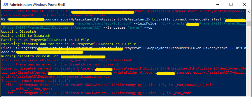 Dispatch refresh issue when running botskills · Issue #3132 · microsoft/botframework-solutions ...