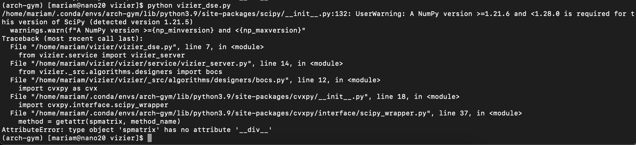 Vizier package version issue · Issue #20 · srivatsankrishnan/oss-arch-gym · GitHub
