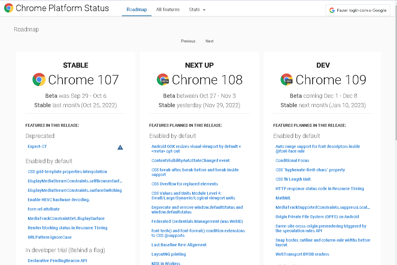 Chrome 108 not marked as stable on roadmap · Issue #2523 · GoogleChrome/chromium-dashboard · GitHub