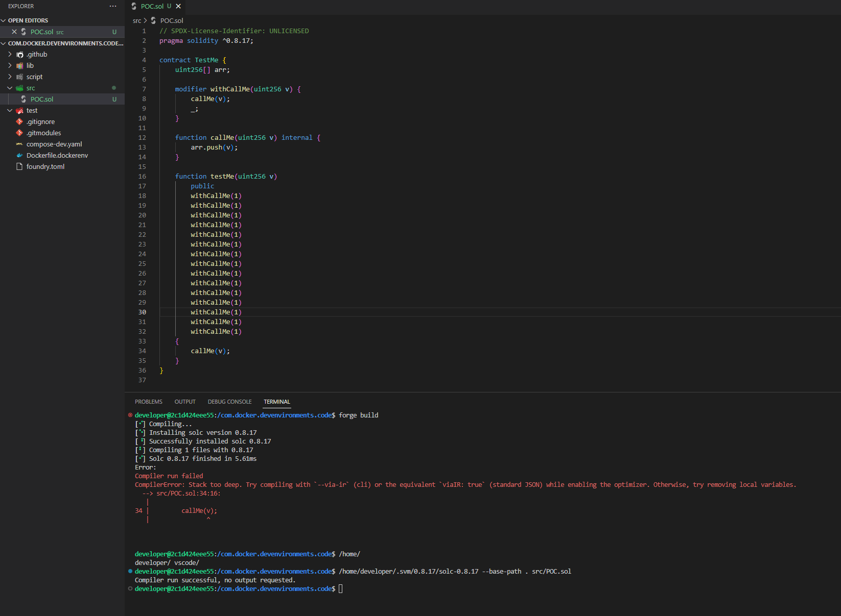 Forge build is raising stack too deep while solc does not. · Issue #3710 · foundry-rs/foundry ...