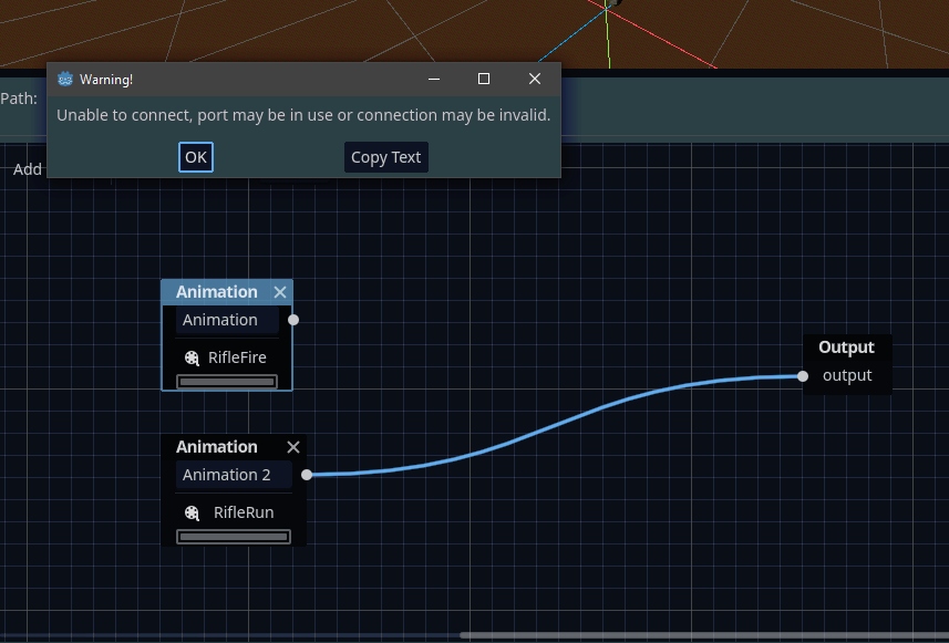Allow connecting an AnimationTree node to an already taken input, automatically replacing the ...