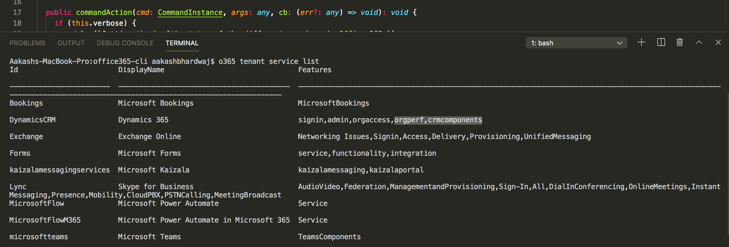 New command: tenant service list · Issue #1740 · pnp/cli-microsoft365 · GitHub