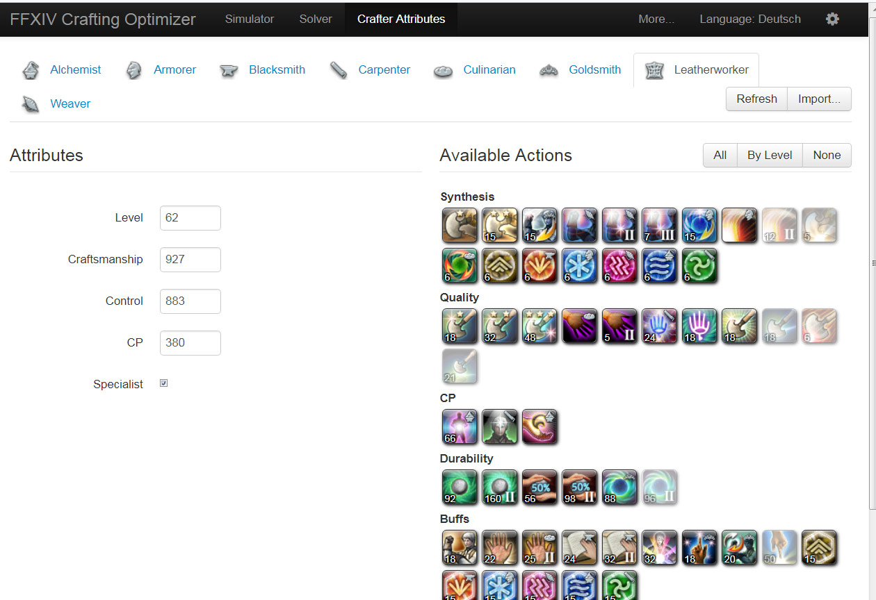 Manipulation II on lvl 62 Leatherworker · Issue #193 · doxxx/ffxiv-craft-opt-web · GitHub