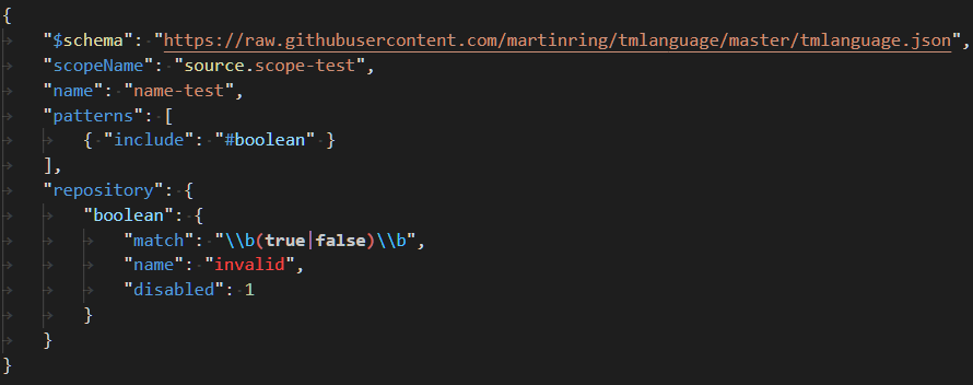 "disabled" key in json textmate language does not work · Issue #139510 · microsoft/vscode · GitHub