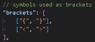 Cant type `>` after `{` if `{}` and ` ` are defined as 'brackets ...