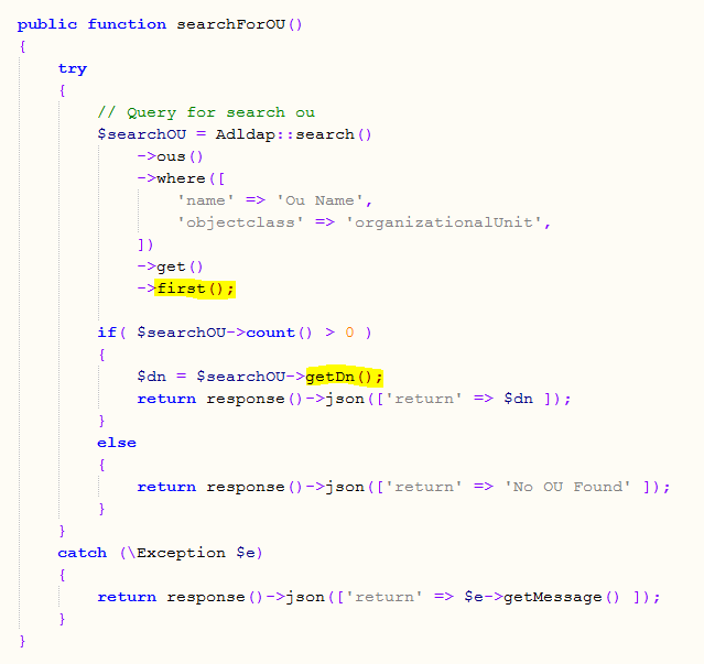 Couldn't get distinguished name of an OU · Issue #494 · Adldap2/Adldap2-Laravel · GitHub