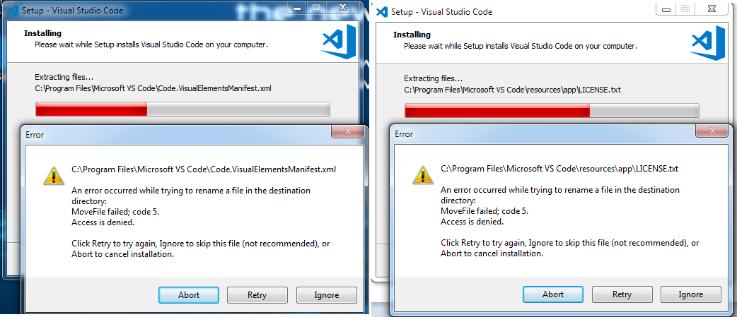 VSCodeSetup-x64-1.17.0 and VSCodeSetup-x64-1.18.0 installation failing on Windows 7 · Issue ...