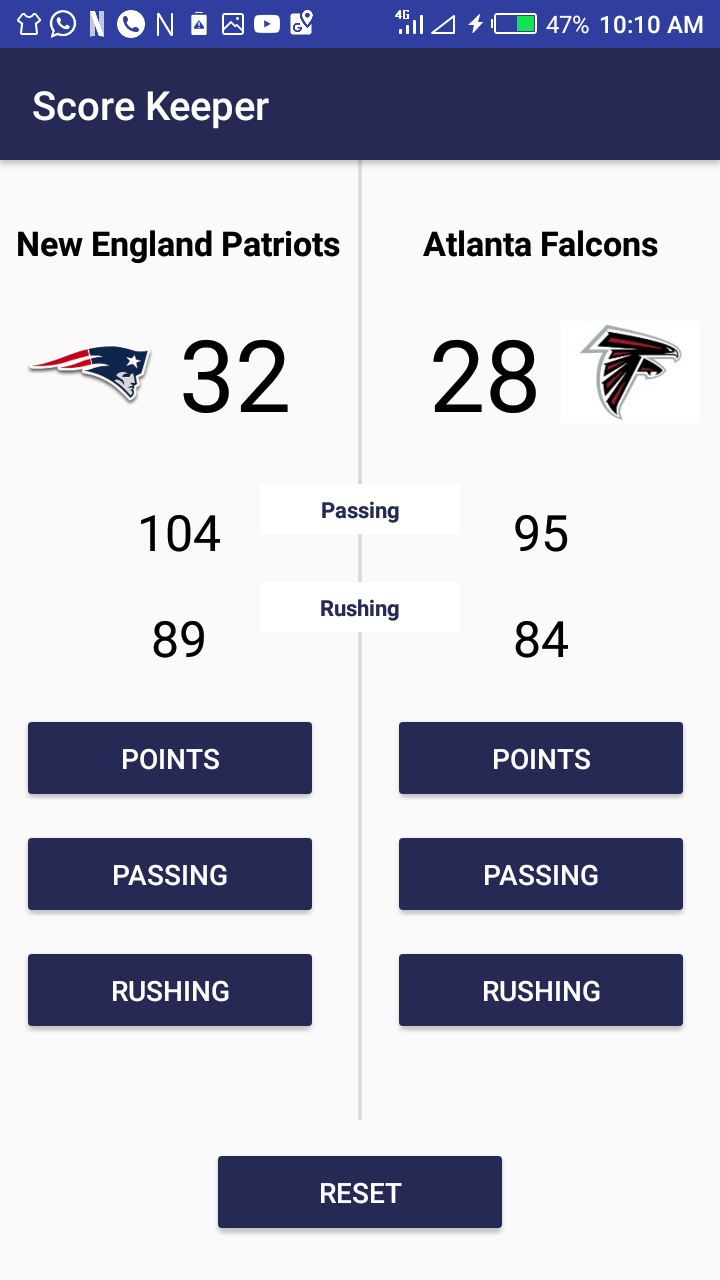 GitHub - clak10/ScoreKeeper: Simple score keeper app for Android Basic Nanodegree program on Udacity