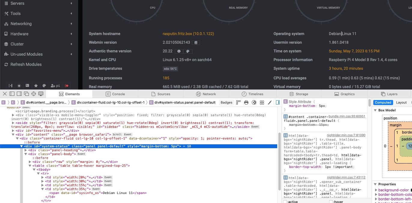 Webmin 2.02105062143 does not recognize Debian Linux 12 properly · Issue #1900 · webmin/webmin ...