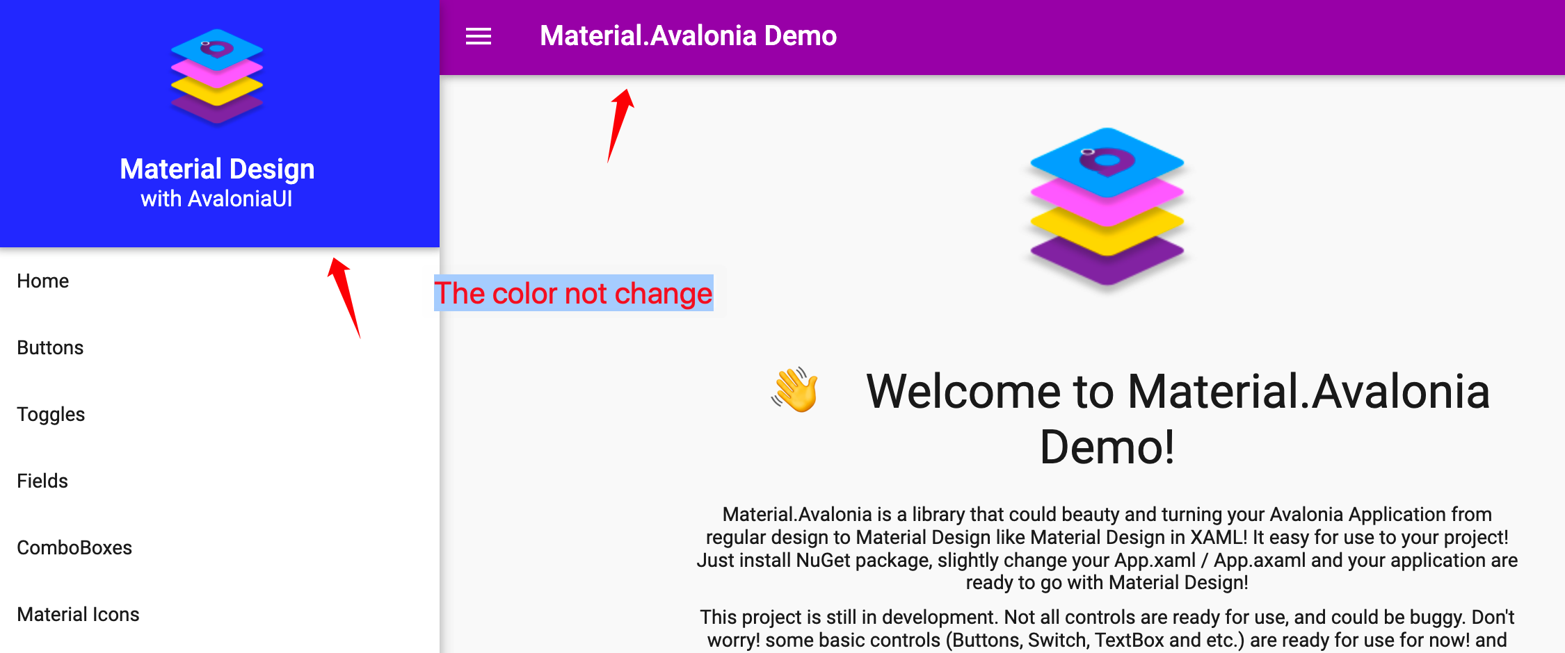 Override the primary and secondary color failed · Issue #244 · AvaloniaCommunity/Material ...