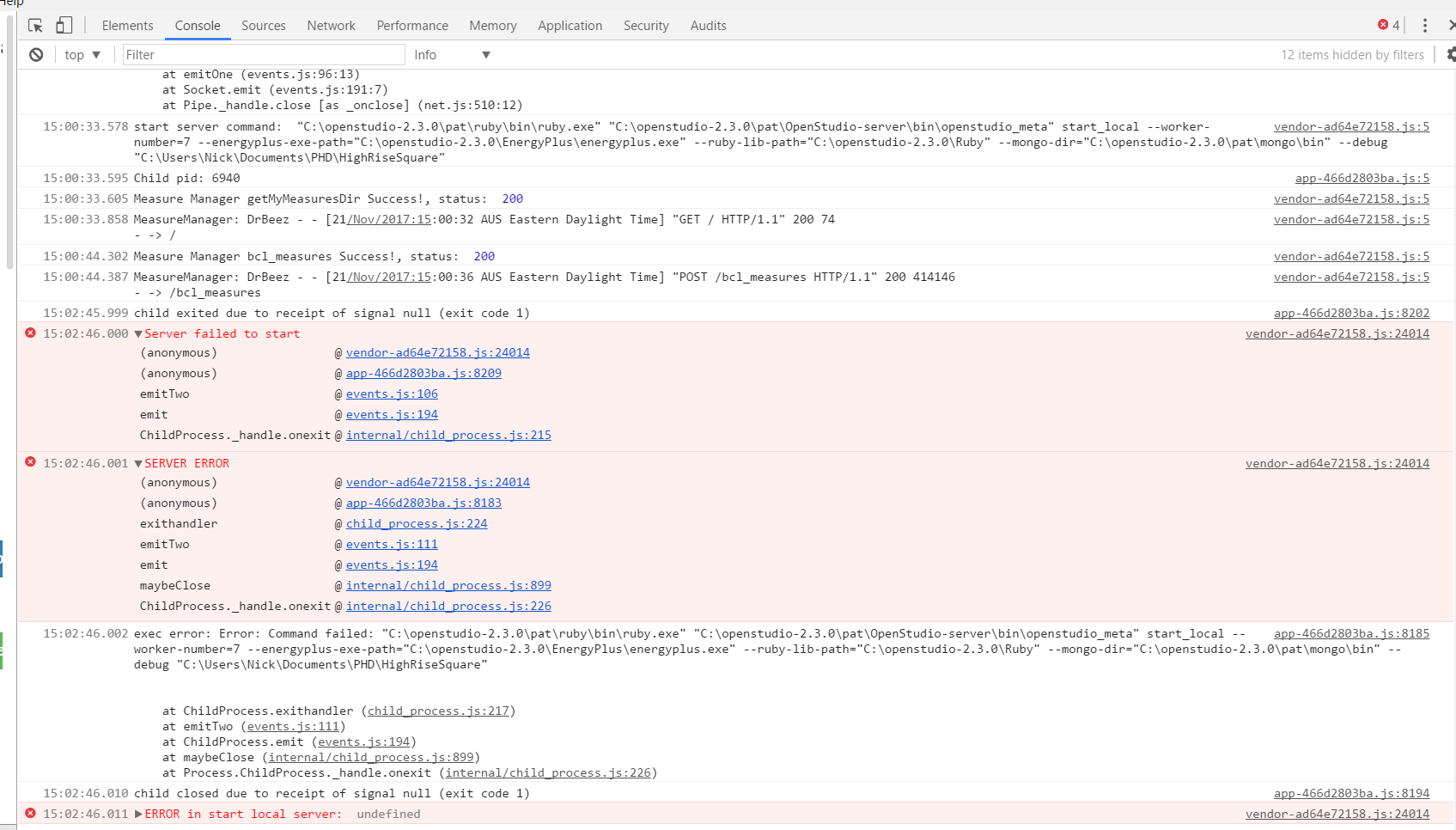 PAT 2.3.0 on Windows - Local Server Not Starting - Server Error · Issue #251 · NREL/OpenStudio ...