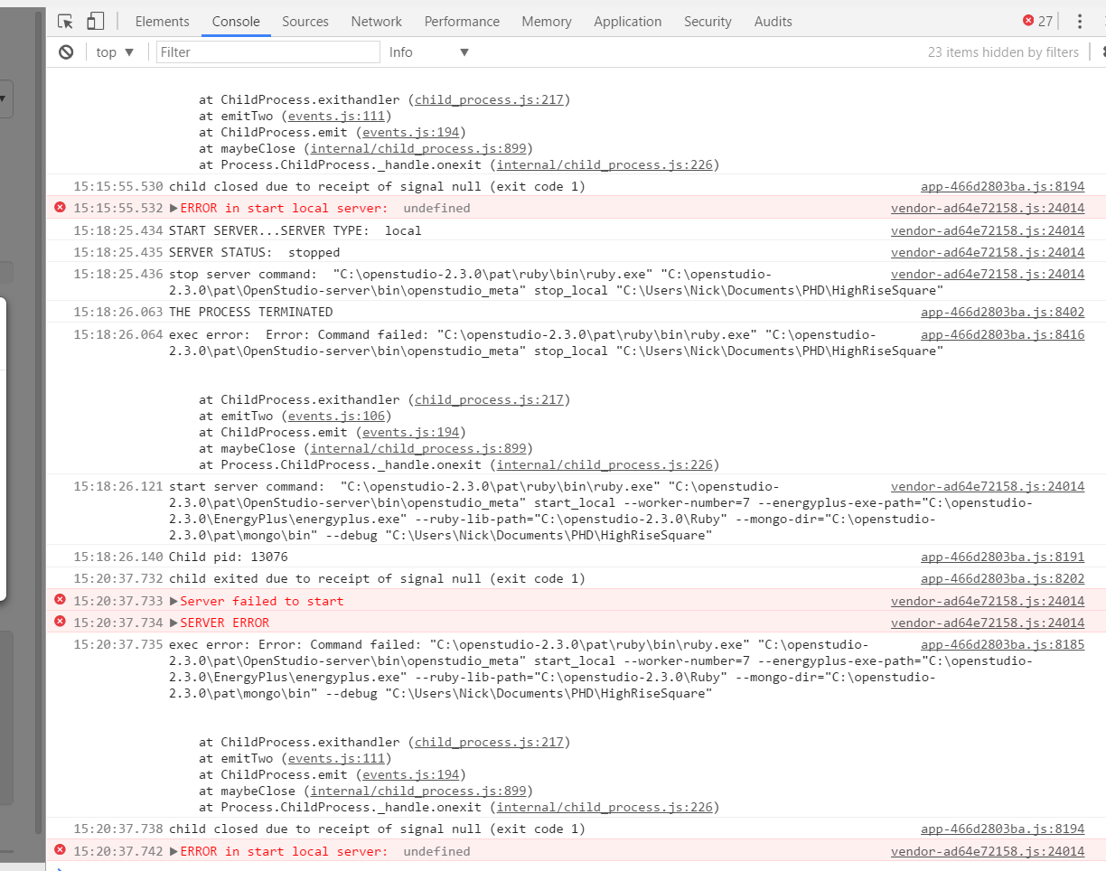 PAT 2.3.0 on Windows - Local Server Not Starting - Server Error · Issue #251 · NREL/OpenStudio ...